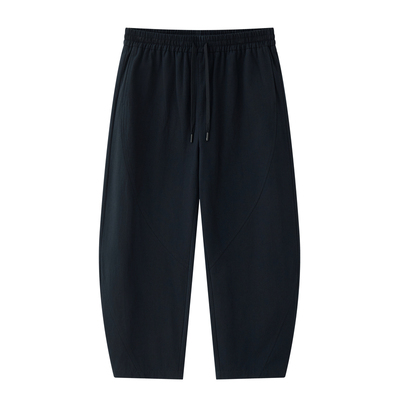 半墨大码男装胖子弯刀裤男士春季新款宽松加肥加大肥佬显瘦休闲裤