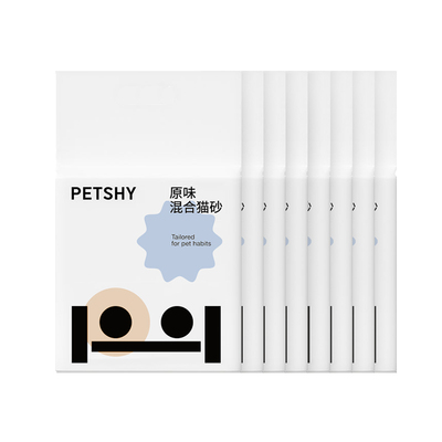 PETSHY百宠千爱 原味混合猫砂结团除臭低尘可冲厕猫砂2.5kg*8包
