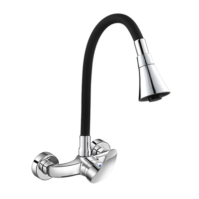 匠丁黄铜可旋转双孔单把厨房龙头