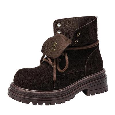 EBLAN/伊伴厚底马丁靴女春秋单靴