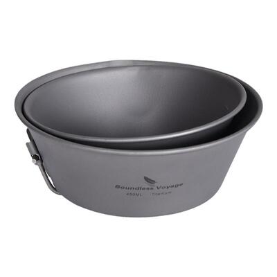 必唯钛碗野营餐具300ml/450ml杯