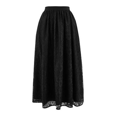 MOUSSY日系田园风优雅长款半身裙