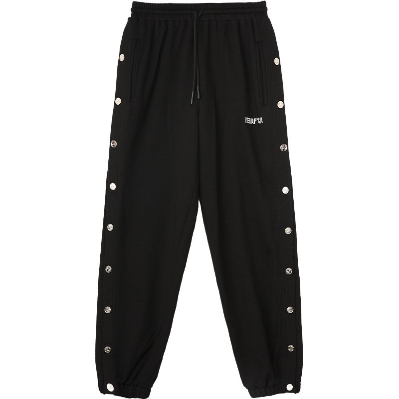 VFC/VERAF CA排扣裤高街春秋ins潮休闲男运动潮牌束脚长裤子运动_虎窝淘