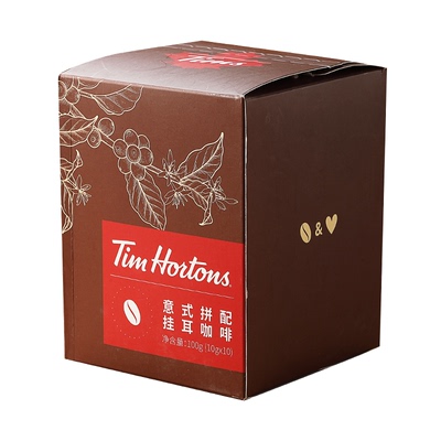 Tims意式浓缩挂耳咖啡速溶下午茶