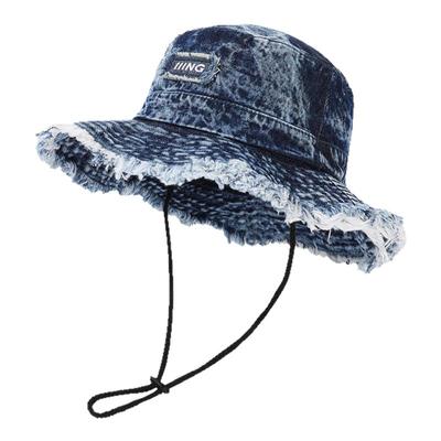 IIING帽控水洗做旧毛边渔夫帽