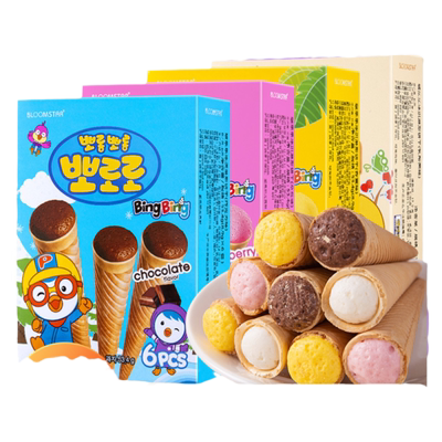 啵乐乐韩国进口冰淇淋形饼干