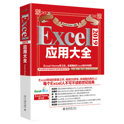Excel2019应用大全 excel书籍 Excel Home出品计算机应用基础教程书籍办公软件excel应用office教程书籍电脑excel函数公式自学书籍