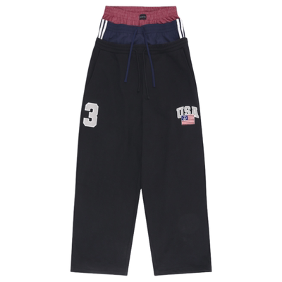 ProjectGR假三条设计刺绣运动裤