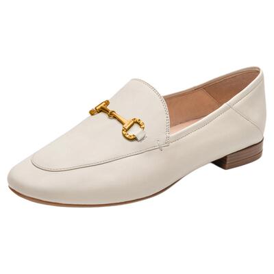 莱尔斯丹马衔扣深口乐福女单鞋