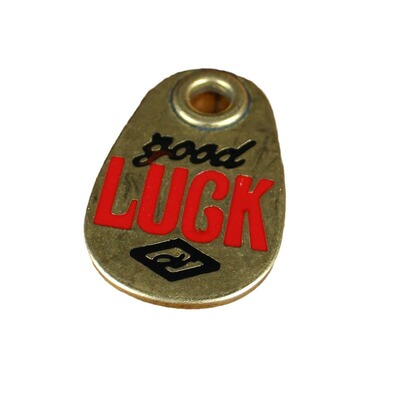 纯黄铜GOODLUCK牌子好幸运牌吊坠
