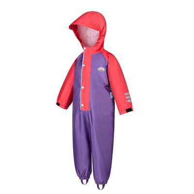 儿童雨衣拼色连体全身防水