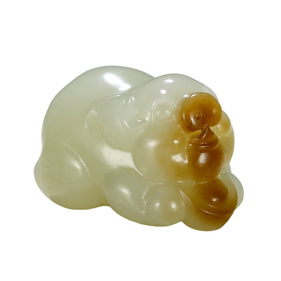 和田玉生肖猪吊坠男款