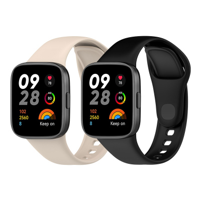 适用RedmiWatch3Active表带液态硅胶柔软舒适红米手表3青春新款男女透气亲肤时尚表链高级通勤休闲替换带配件