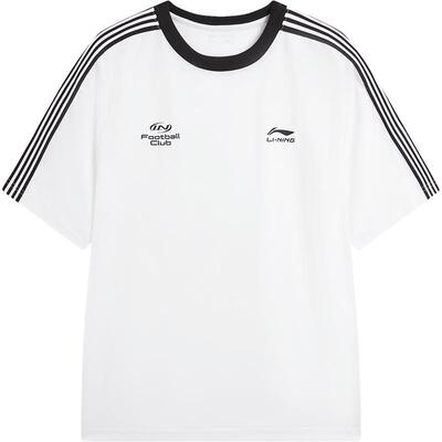 李宁宽松圆领男女短袖文化衫