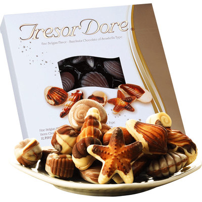 diy金莎女王贝壳形礼盒装巧克力