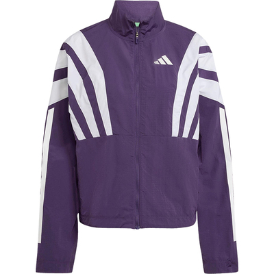 Adidas/阿迪达斯正品2025女士耐穿运动立领拼接跑步外套JY6994