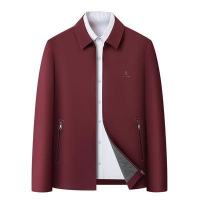 梦特娇防泼水翻领商务干部夹克