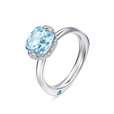 ENZO18K金海蓝宝石戒指