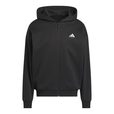 阿迪达斯男女装2025冬季针织连帽宽松篮球休闲运动夹克外套KB3064