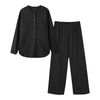 日常松弛感衬衫阔腿裤休闲套装