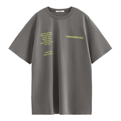 sly信息字母印花设计中性风T恤