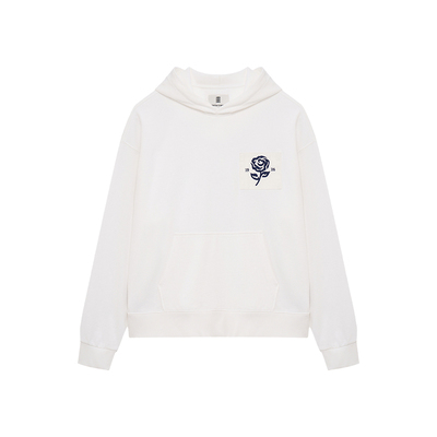 [翟子路同款 ]KENT&CURWEN/肯迪文秋冬纯棉玫瑰刺绣连帽卫衣