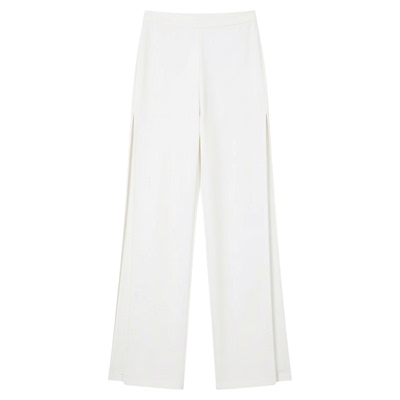 High waisted side slit straight leg pants 高腰侧面开叉直筒裤