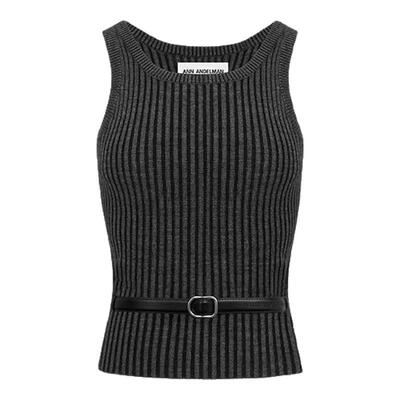 ANN ANDELMAN女士毛针织设计感皮带背心银泰百货301286