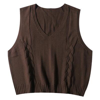 大码毛衣坎肩针织坎肩马甲背心