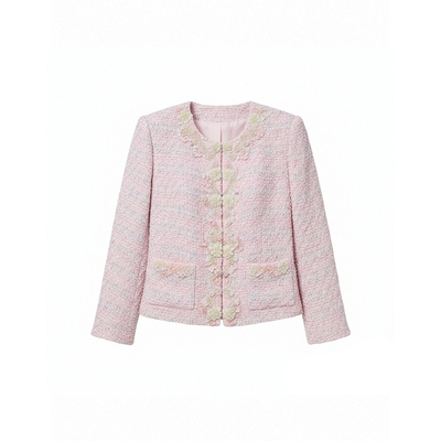 小香风粗花呢秋冬显瘦两件套