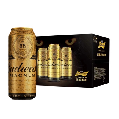 【新品】百威红罐黑金啤酒500ml12罐整箱Budweiser酒精度5度聚会