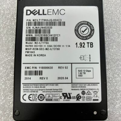 询价-118000630 EMC 1.92TB PM1643  U
