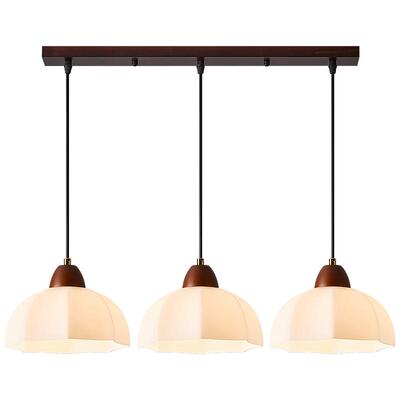 箭牌木艺中古风餐厅吊灯创意灯具