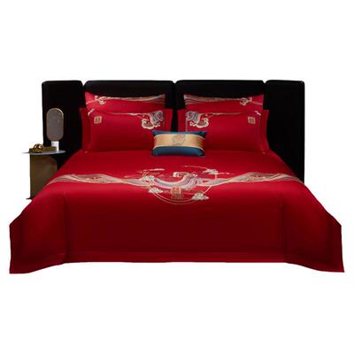 140支中式刺绣结婚奢华床品套件