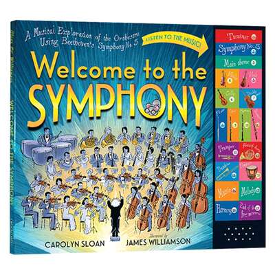 欢迎来到交响乐团 发声书 英文原版绘本 Welcome to the Symphony 主题音乐乐器 儿童趣味认知晚安故事书 英文版进口原版英语书籍