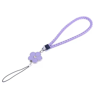 手机挂绳挂件女款水钻幸运草可拆卸创意编织手机挂链钥匙短款手绳