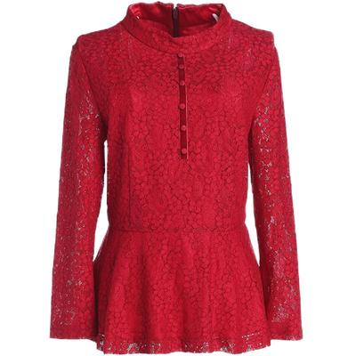 乔万尼商场新款小立领红装衬衫