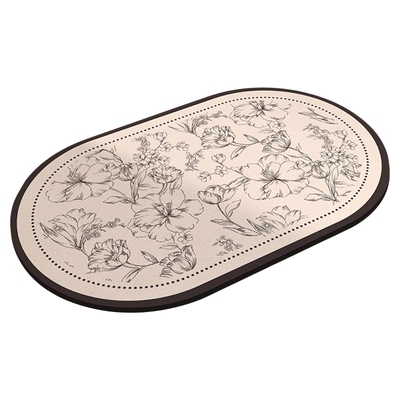 意大利浴室地垫卫生间硅藻泥吸水速干脚垫防滑防摔洗手间家用地毯