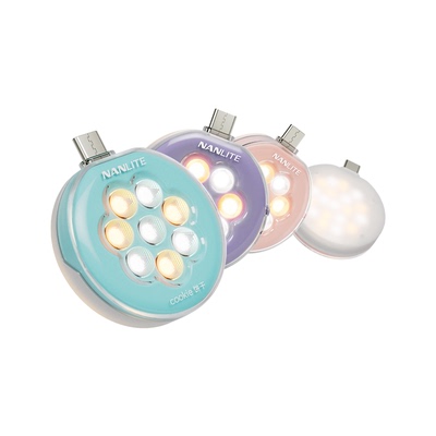 Nanlite南光cookie饼干双色温type-c供电迷你口袋双面补光灯下巴颈纹灯直播自拍手机灯