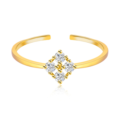 crux四叶草指环女18k男黄金钻石