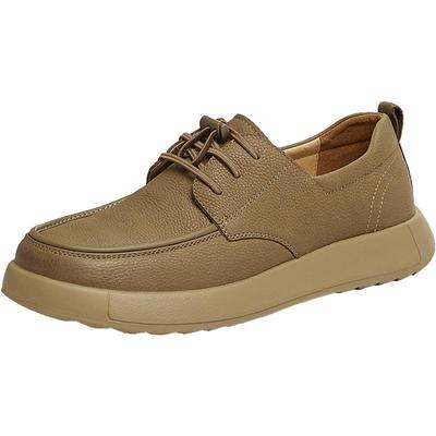 百思图2025春季商场新款通勤牛皮舒适软面厚底男休闲皮鞋58312AM5