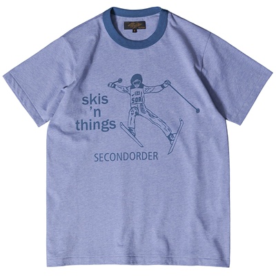 Secondorder滑雪印花短袖T恤