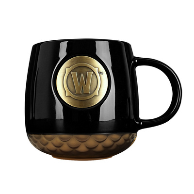 魔兽世界LOGO浮雕铜章马克杯