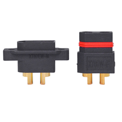 艾迈斯Amass防水黑色镀金插头