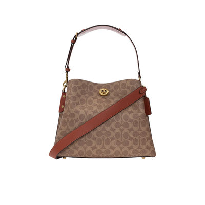 Coach女包黑色大号手提包