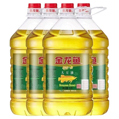 【金龙鱼】精炼一级大豆油5L*4整箱装食用油清香烹饪煎炸