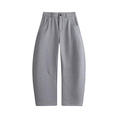 Navigare松紧腰加绒弯刀休闲裤