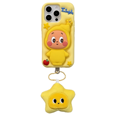 @BOBBY PLANET原创高品质星星人支架宝宝苹果可爱卡通适用iPhone17Promax手机壳16苹果1543软硅胶情侣款防摔