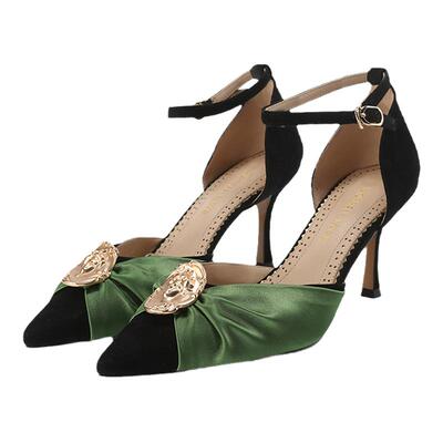 Morrell Maxie尖头外穿凉鞋女春新款法式气质高跟鞋｜MW242004BK