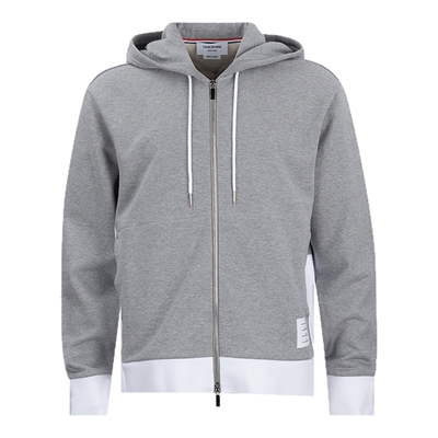 ThomBrowne拉链全棉连帽衫男士